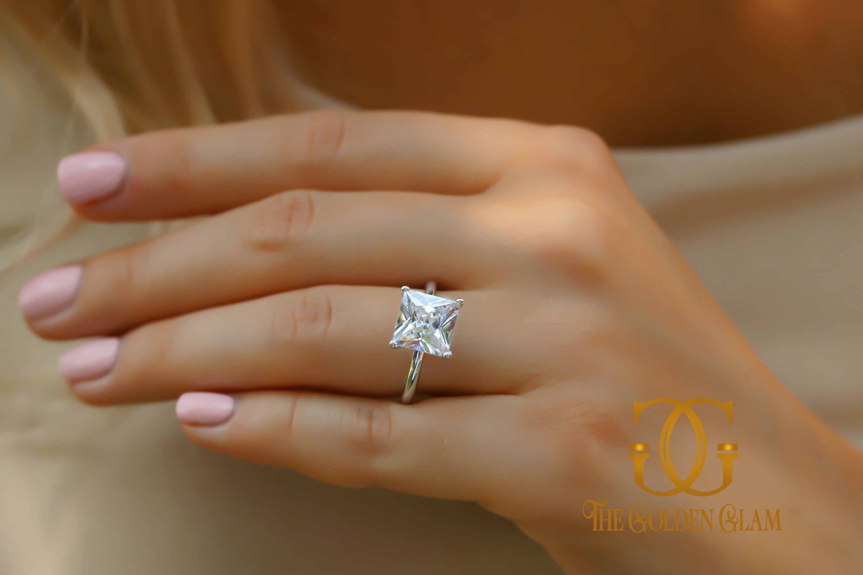 Princess Cut Engagement Ring Princess Cut Wedding Ring Ring - Etsy