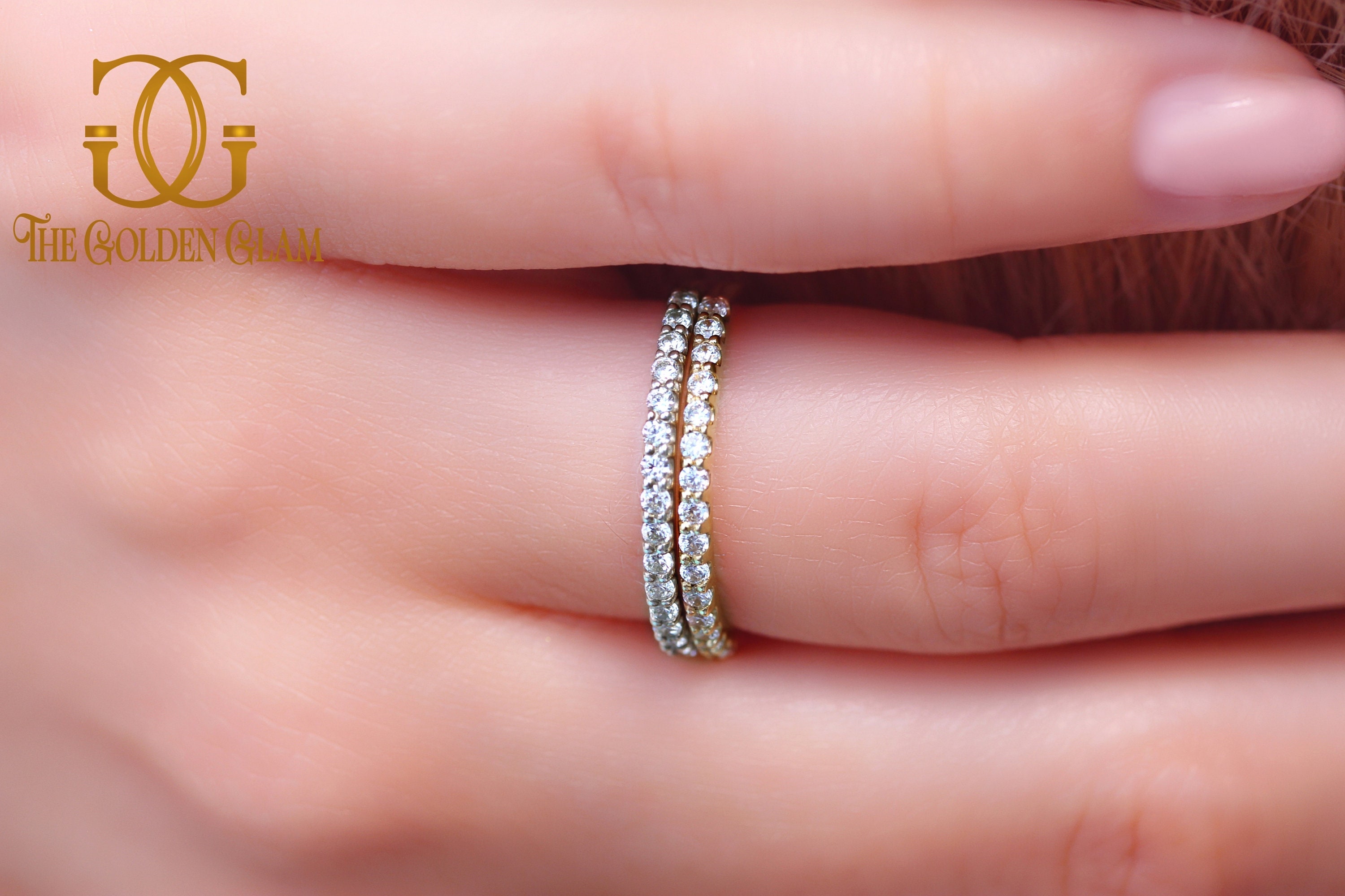 Diamond Band Rings for Women Wedding Bands Women Wedding | Etsy