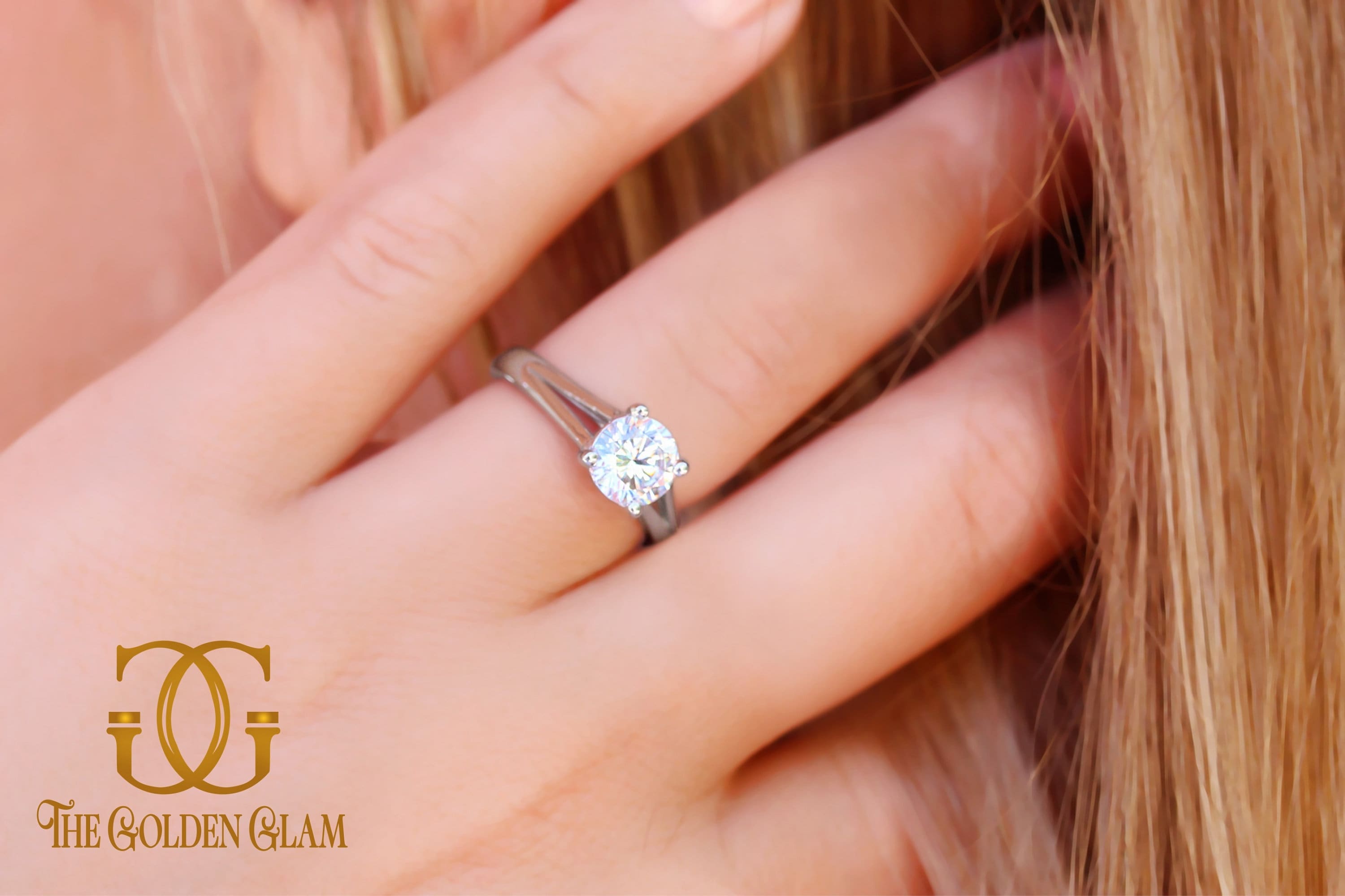 Circle Diamond Engagement Ring Round Cut Solitaire Ring Round - Etsy