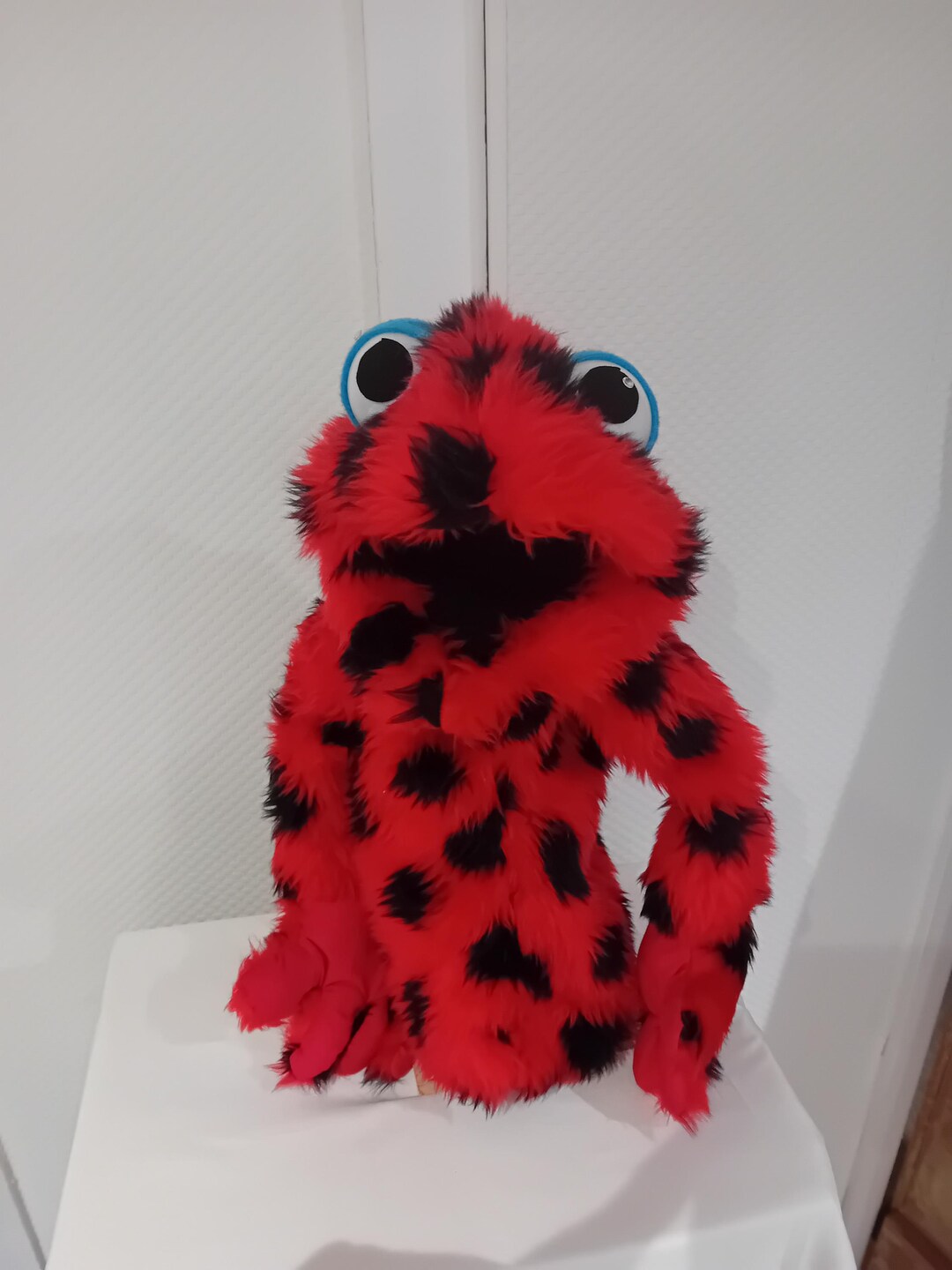 Red Fluffy Hand Puppet - Etsy