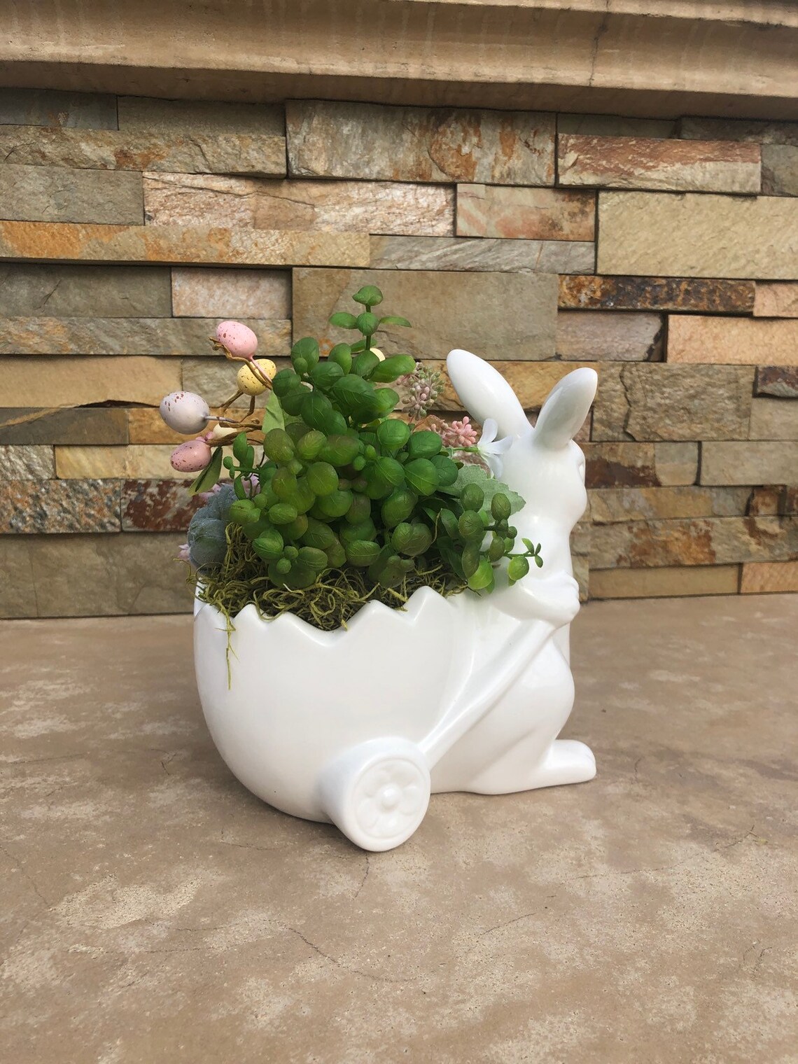 Rabbit. Bunny. Ceramic Bunny. Ceramic. Easter. Spring. Floral. - Etsy