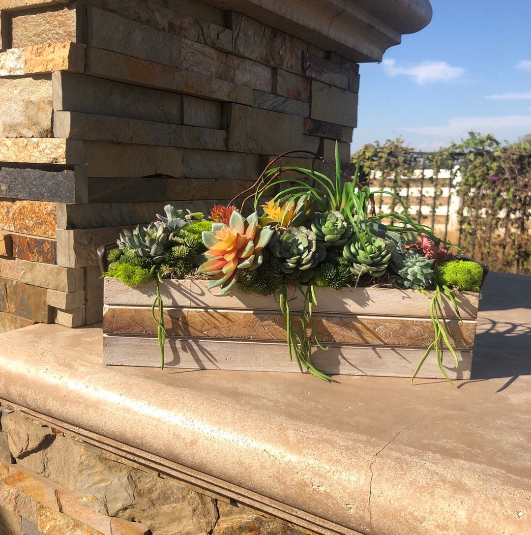 Faux Succulent Arrangement. Spring. Spring Arrangement. Centerpiece ...