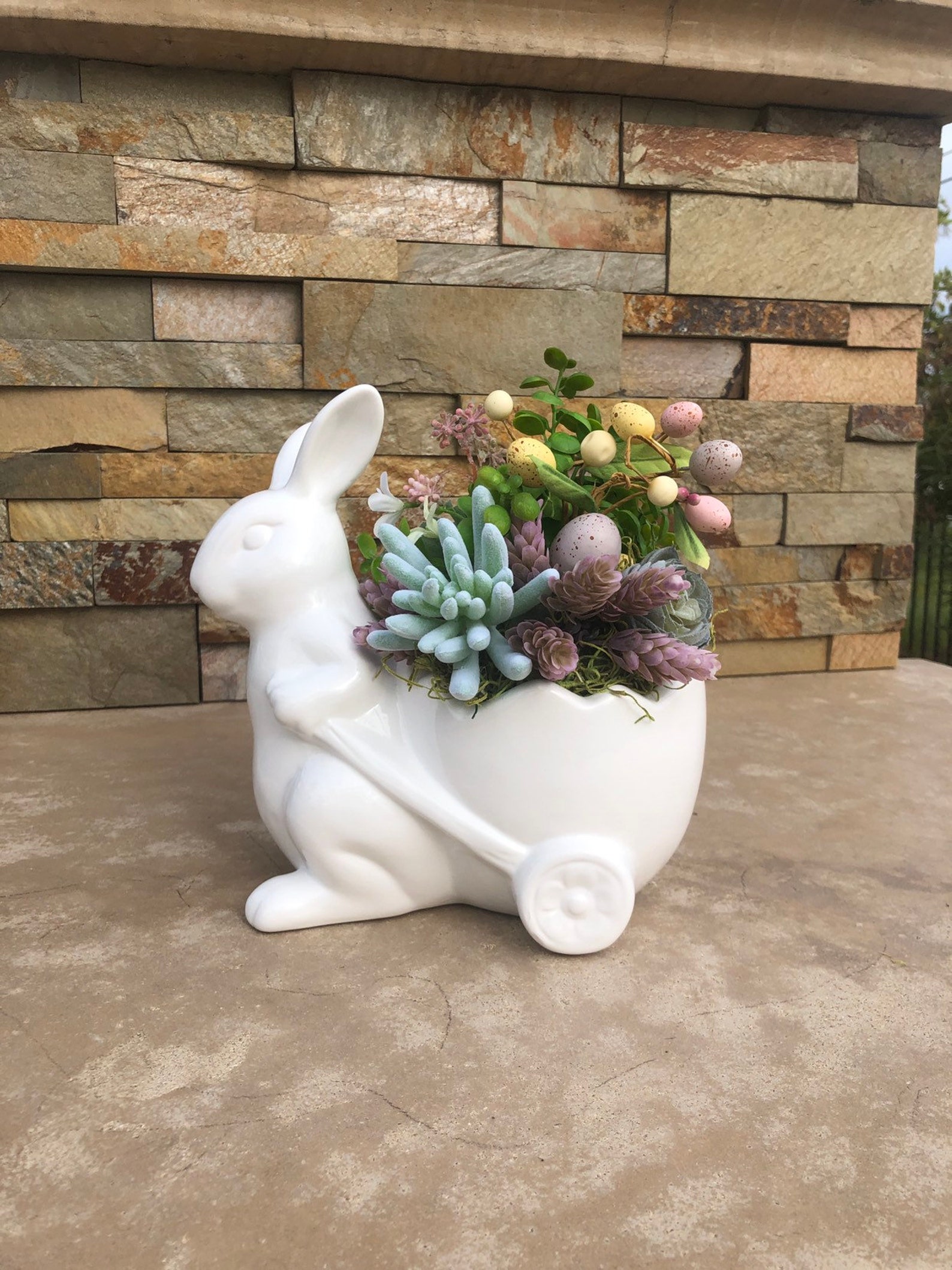 Rabbit. Bunny. Ceramic Bunny. Ceramic. Easter. Spring. Floral. - Etsy