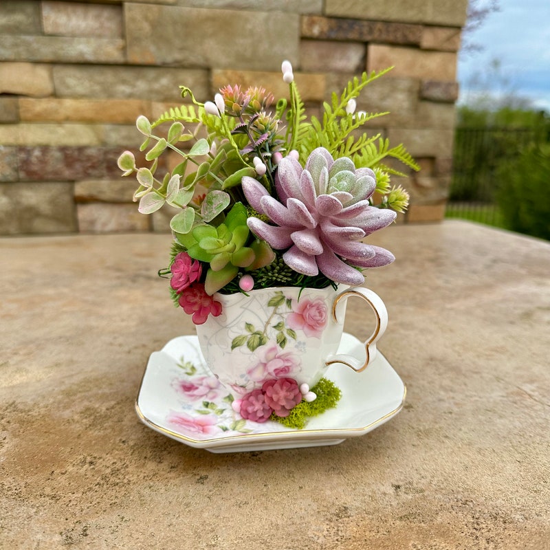 Teacup Flowers - Etsy