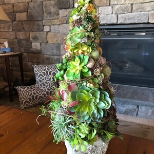 Topiary Arrangement. Faux Succulent Centerpiece. Floral Arrangement ...