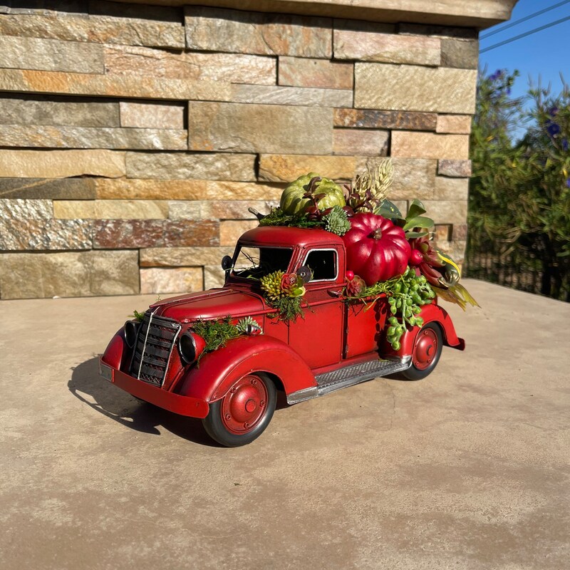 Rustic Red Truck - Etsy