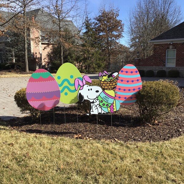 Peanuts Christmas Yard Art - Etsy