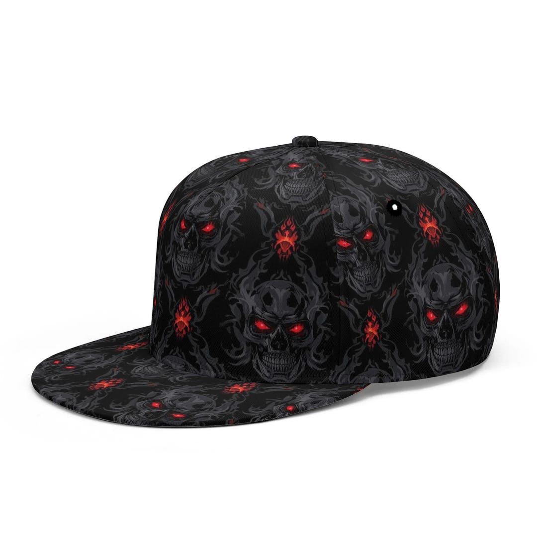 Dark Skulls With Red Eyes Classic Snapback Hat - Etsy
