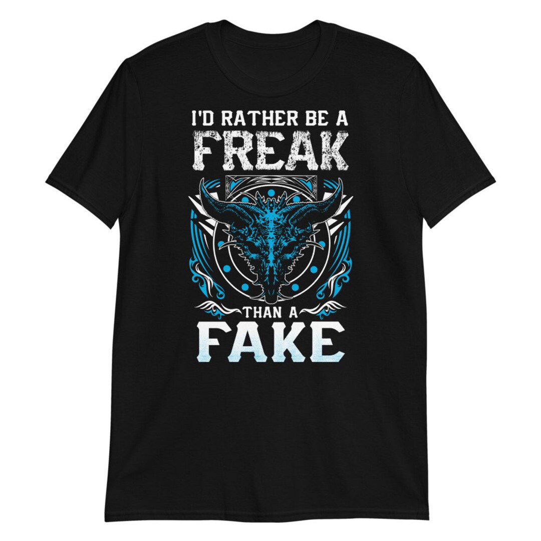 I'd Rather Be A Freak Than Skull Print Short Sleeve - Etsy