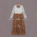 Rustic Burnt Orange Embroidered Flower Girl Dress With Chantilly Lace ...