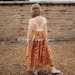Rustic Burnt Orange Embroidered Flower Girl Dress With Chantilly Lace ...