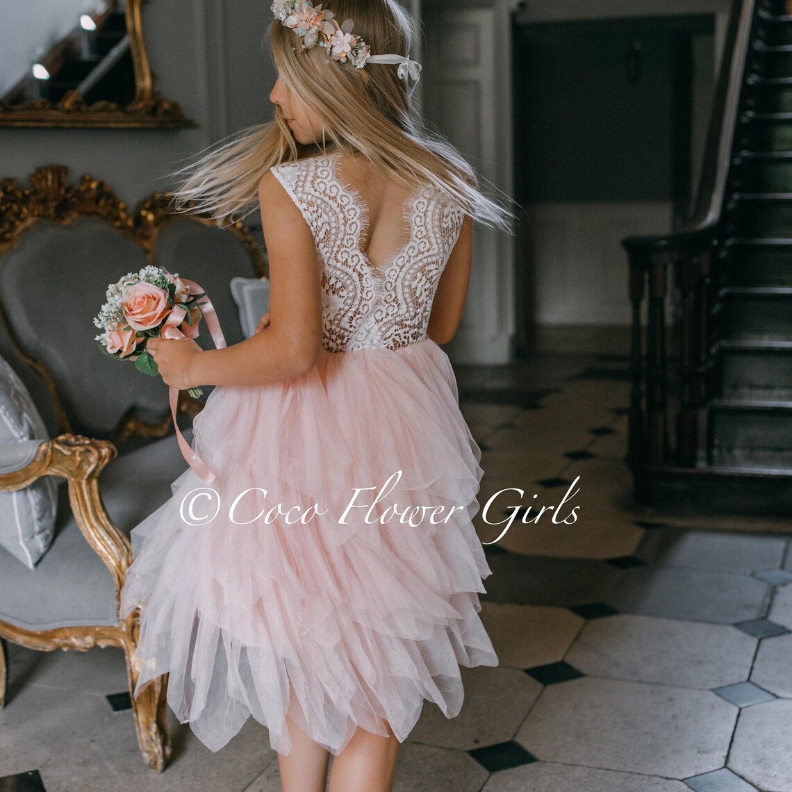 Flower Girl Occasion Rustic Boho Dress Very Pretty Vintage - Etsy UK