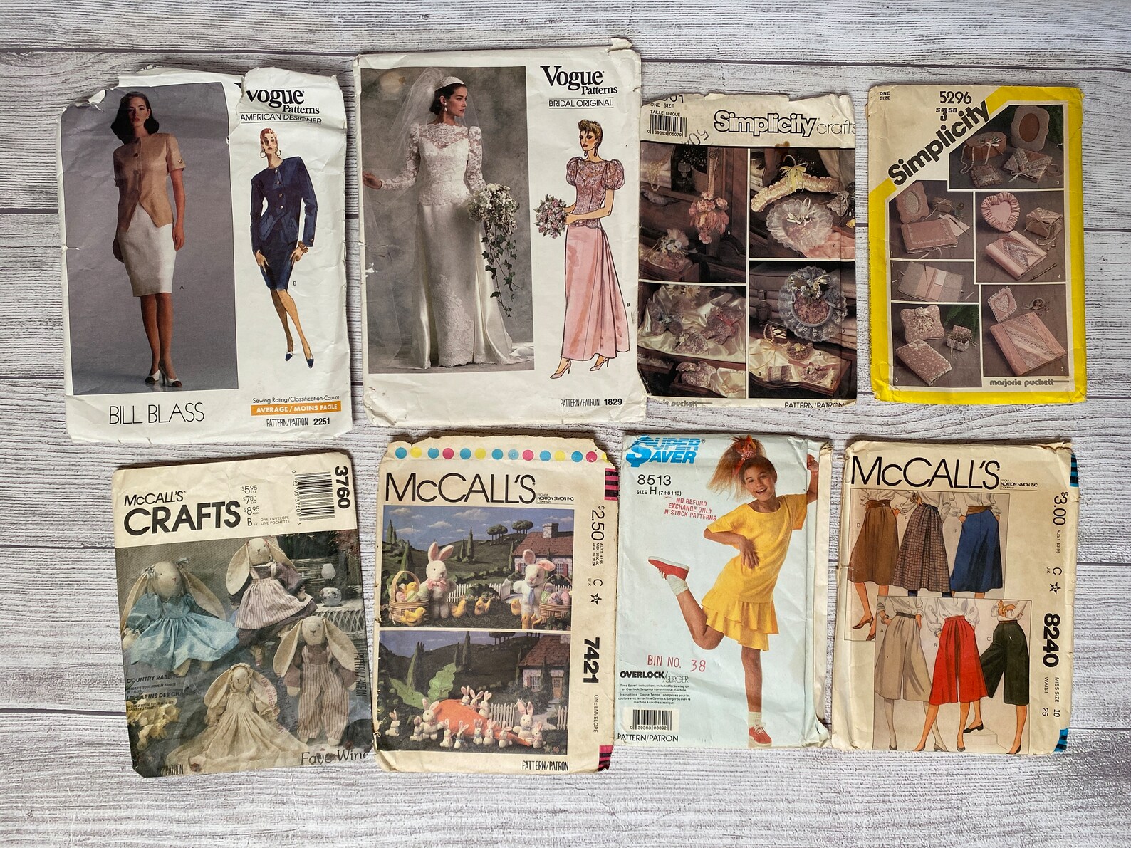 Empty Sewing Pattern Envelopes Vintage 80s Ephemera for Paper - Etsy