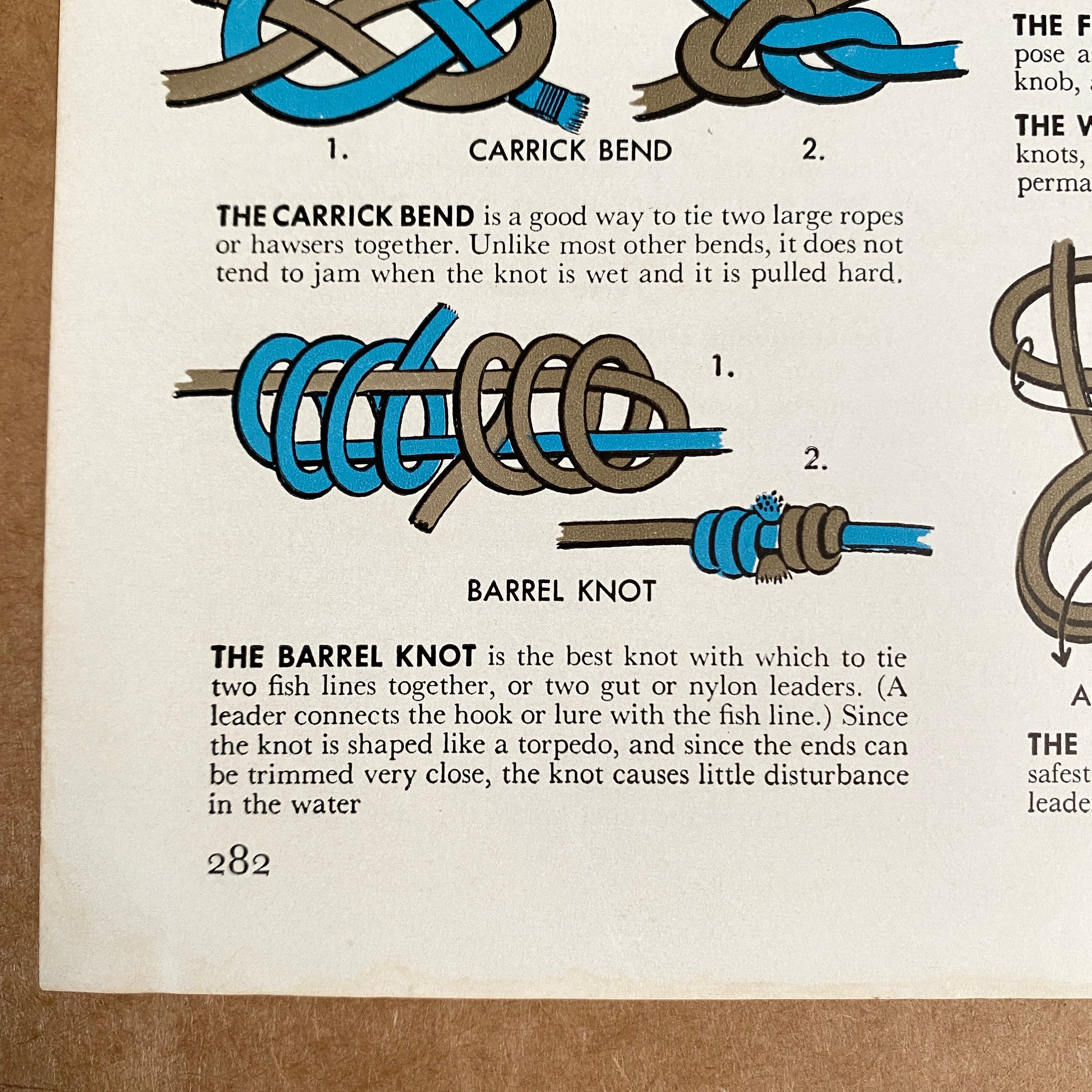 Vintage Knot Tying Guide Illustration Book Pages Original Print Retro ...