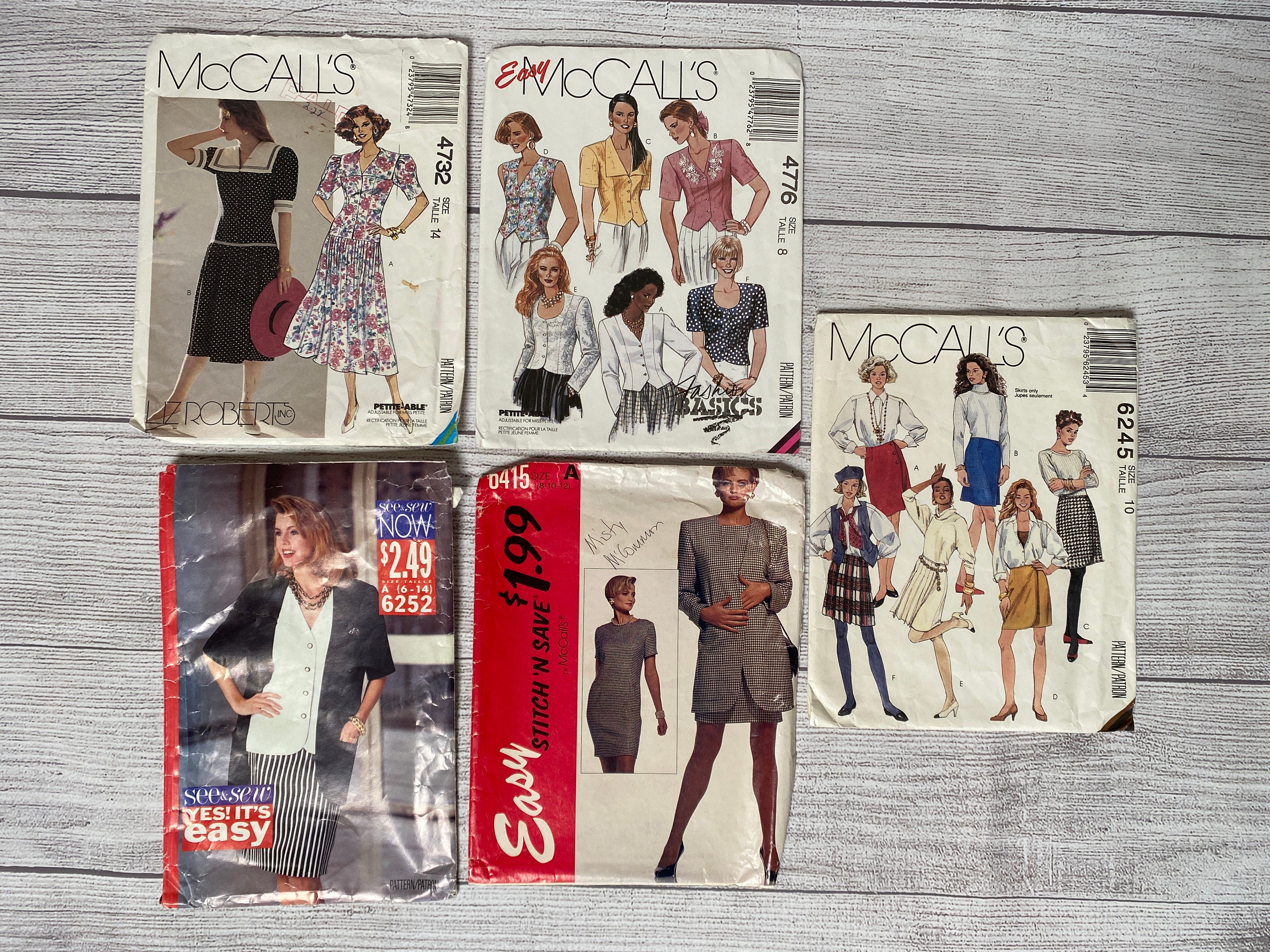 Empty Sewing Pattern Envelopes Vintage 90s Ephemera for Paper Crafts ...