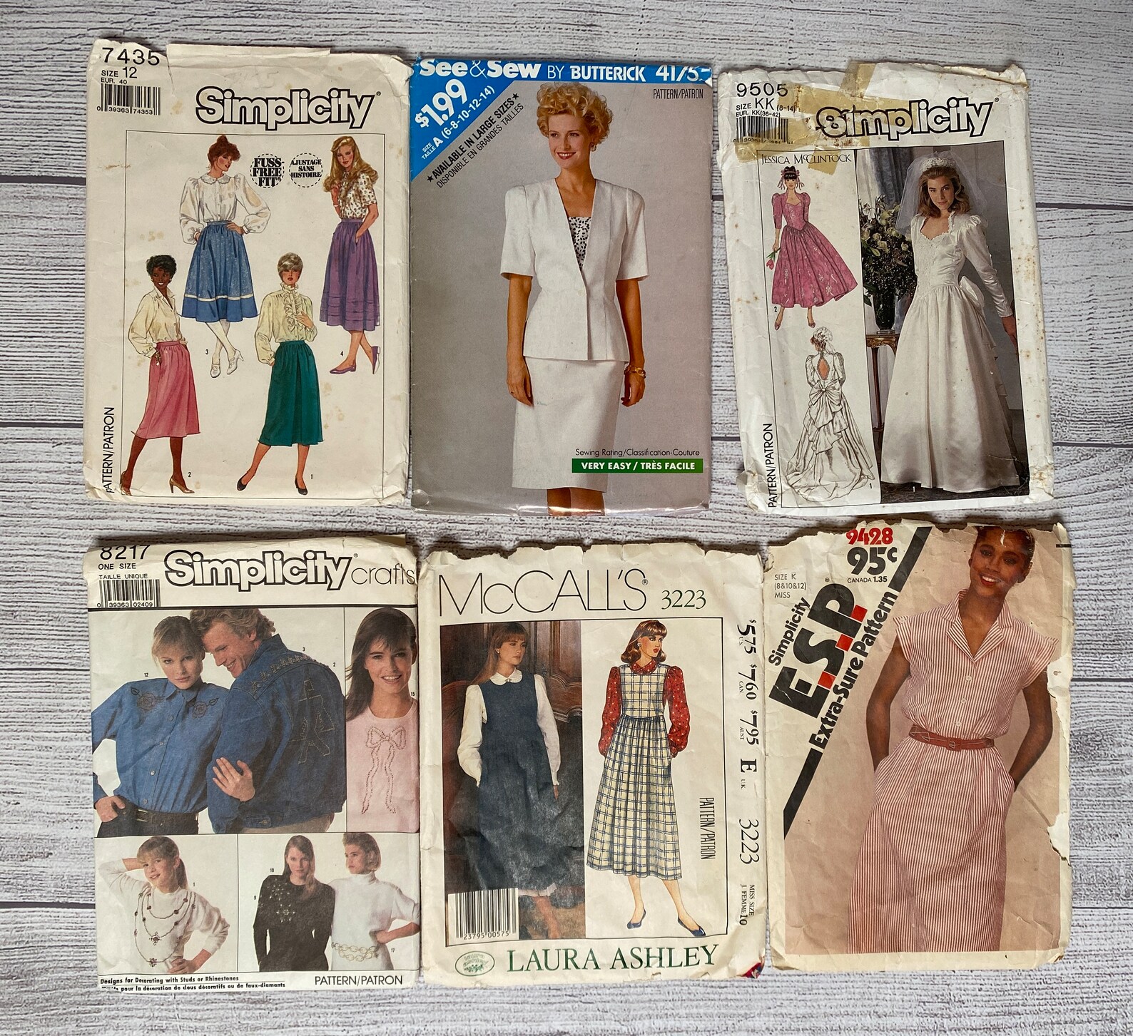 Empty Sewing Pattern Envelopes Vintage 80s Ephemera for Paper - Etsy