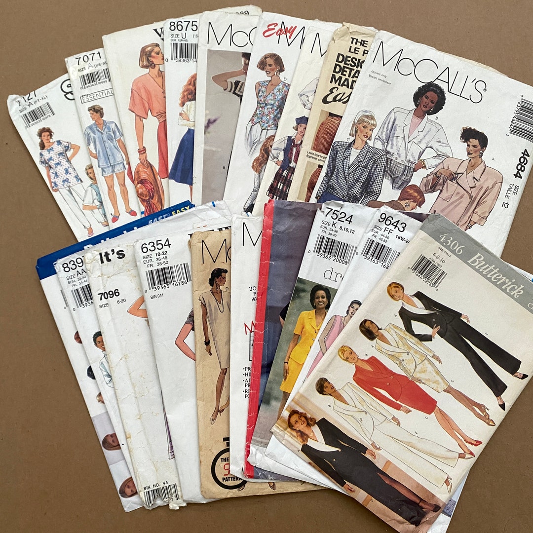 Empty Sewing Pattern Envelopes Vintage 90s Ephemera for Junk Journal ...