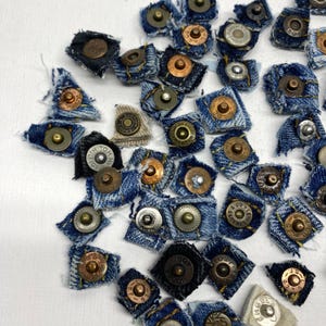 50 Salvaged Denim Scrap Rivets Recycled Reclaimed - Etsy