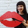 Red Moss Lips Wall Art, Beauty Studio Decor, Salon Decor, Wall Hanging ...