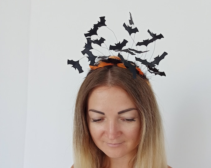 Bat Headband, Halloween Black Bat Headband, Halloween Crown for Girl ...
