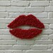 Red moss lips wall art Beauty studio decor Salon decor Wall | Etsy