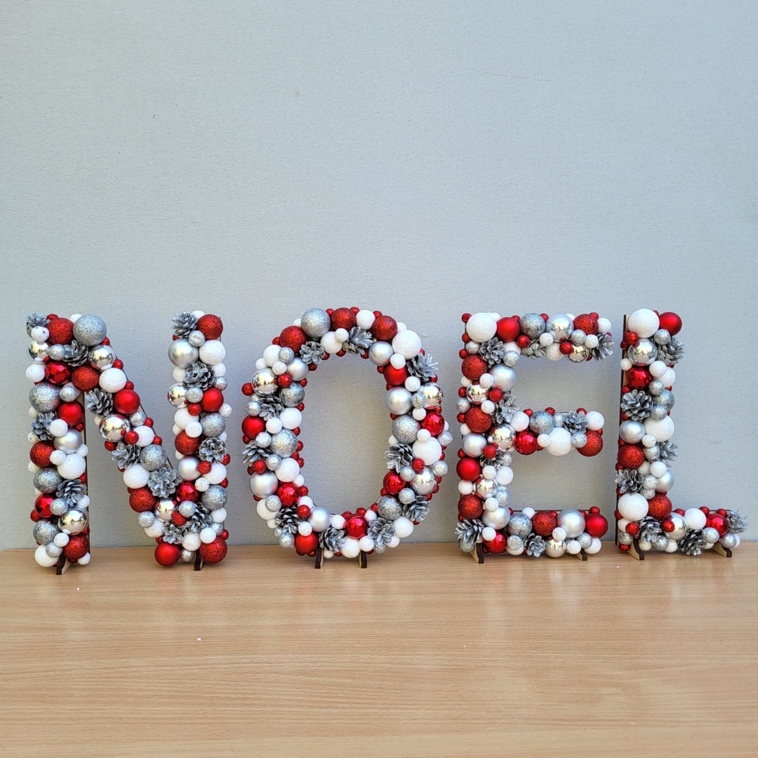 NOEL Freestanding Letters Sign for Christmas Fireplace or Mantel Decor ...