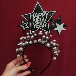 Glitter Happy New Year Headband, Women's New Year’s Eve Headband, 2026 ...