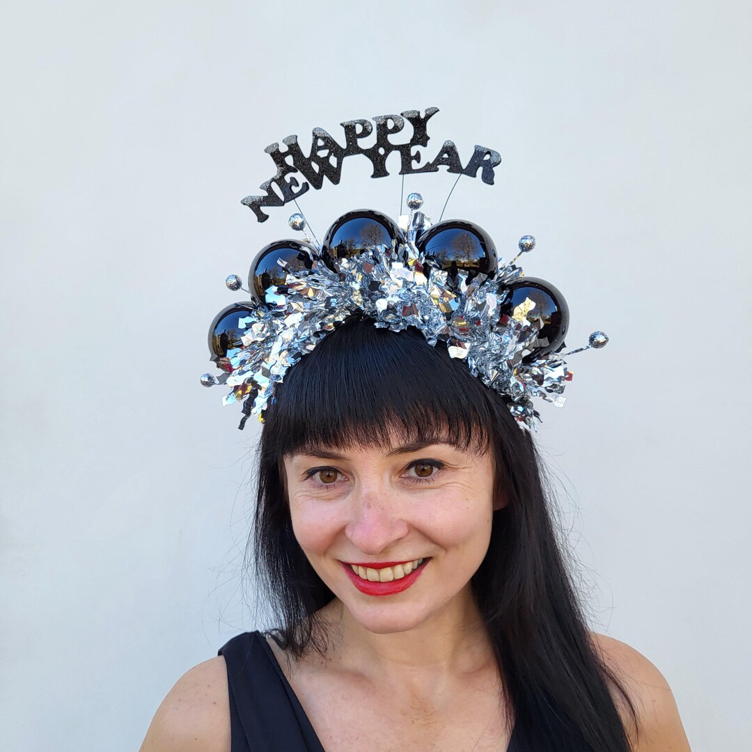 New Years Eve Crown Headband, 2025 Headband, Glitter Happy New Year ...