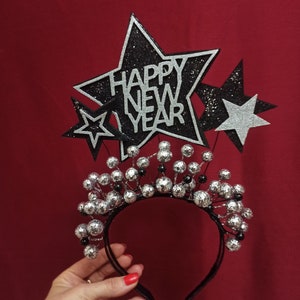 Glitter Happy New Year Headband, Women's New Year’s Eve Headband, 2026 ...