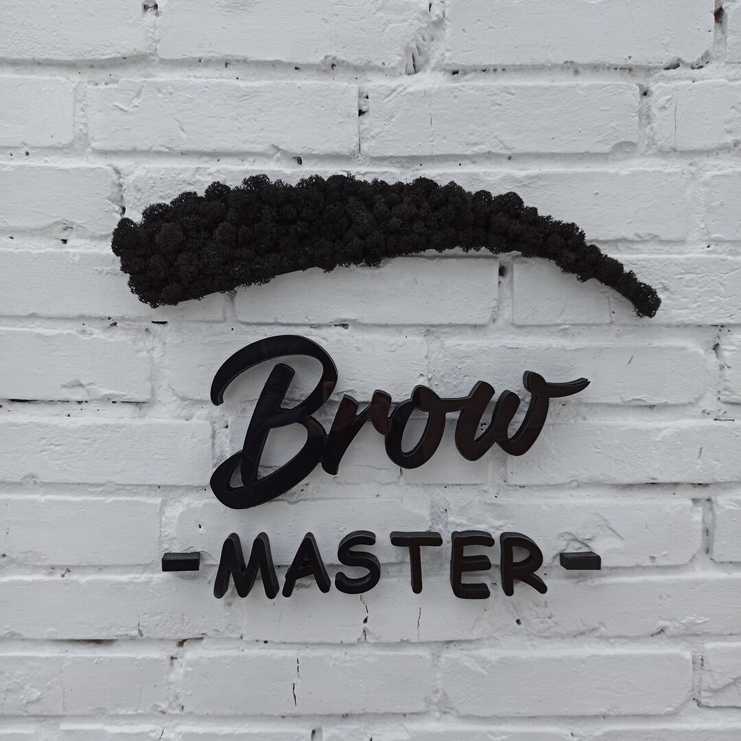 Moss Wall Art, Eyebrow Wall Decor, Brows Decor, Eyebrow Art, Brow Bar ...