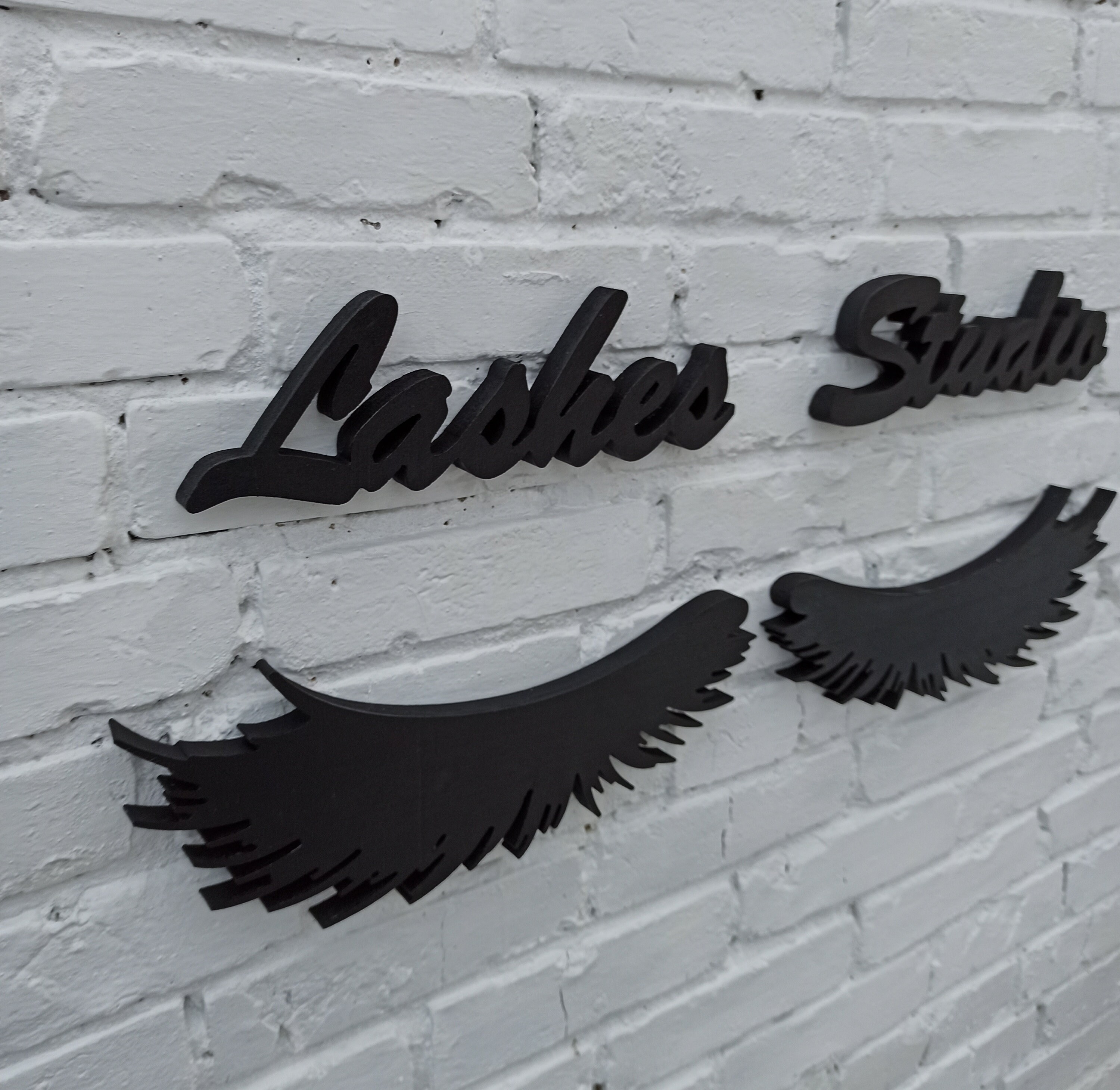 Lash Studio Logo Wimpern Künstler Logo Wimpern Custom Wand | Etsy