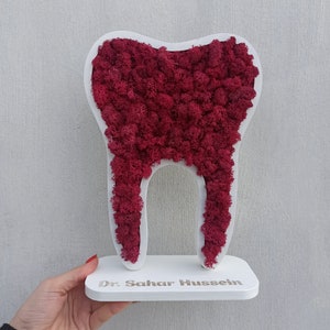 Moss Tooth, Dentist Sign, Dental Office Decor, Dentist Gift,tooth Decor ...