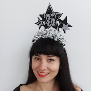 Glitter Happy New Year Headband, Women's New Year’s Eve Headband, 2026 ...