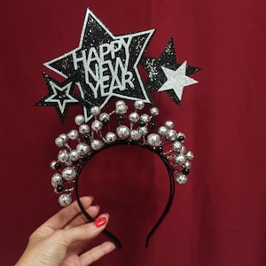 Glitter Happy New Year Headband, Women's New Year’s Eve Headband, 2026 ...