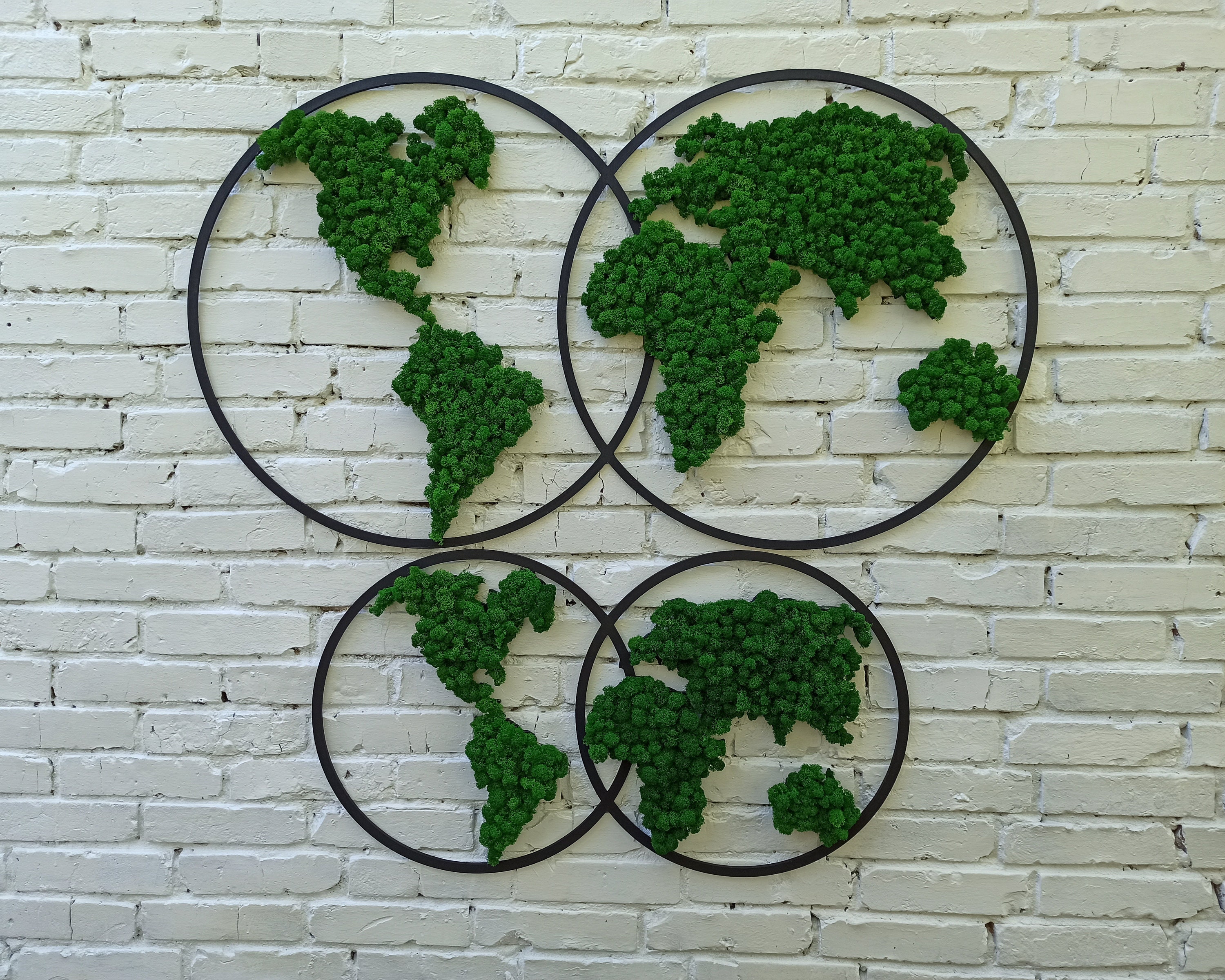 Moss World Map Preserved Moss Wall Housewarming Gift 5th - Etsy