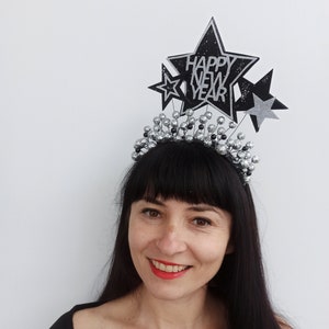 Glitter Happy New Year Headband, Women's New Year’s Eve Headband, 2026 ...