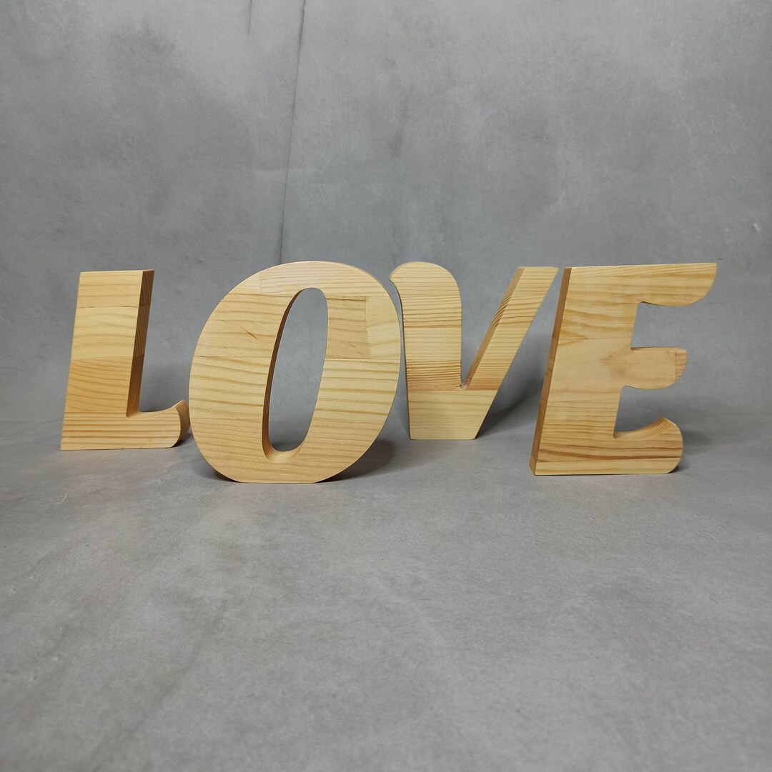 Freestanding Love Sign, Love Wooden Sign, Love Sign, Anniversary Gift ...