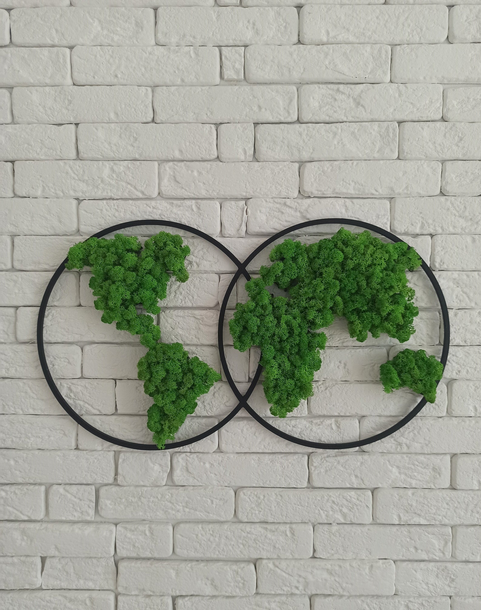 Moss World Map Preserved Moss Wall Housewarming Gift 5th - Etsy