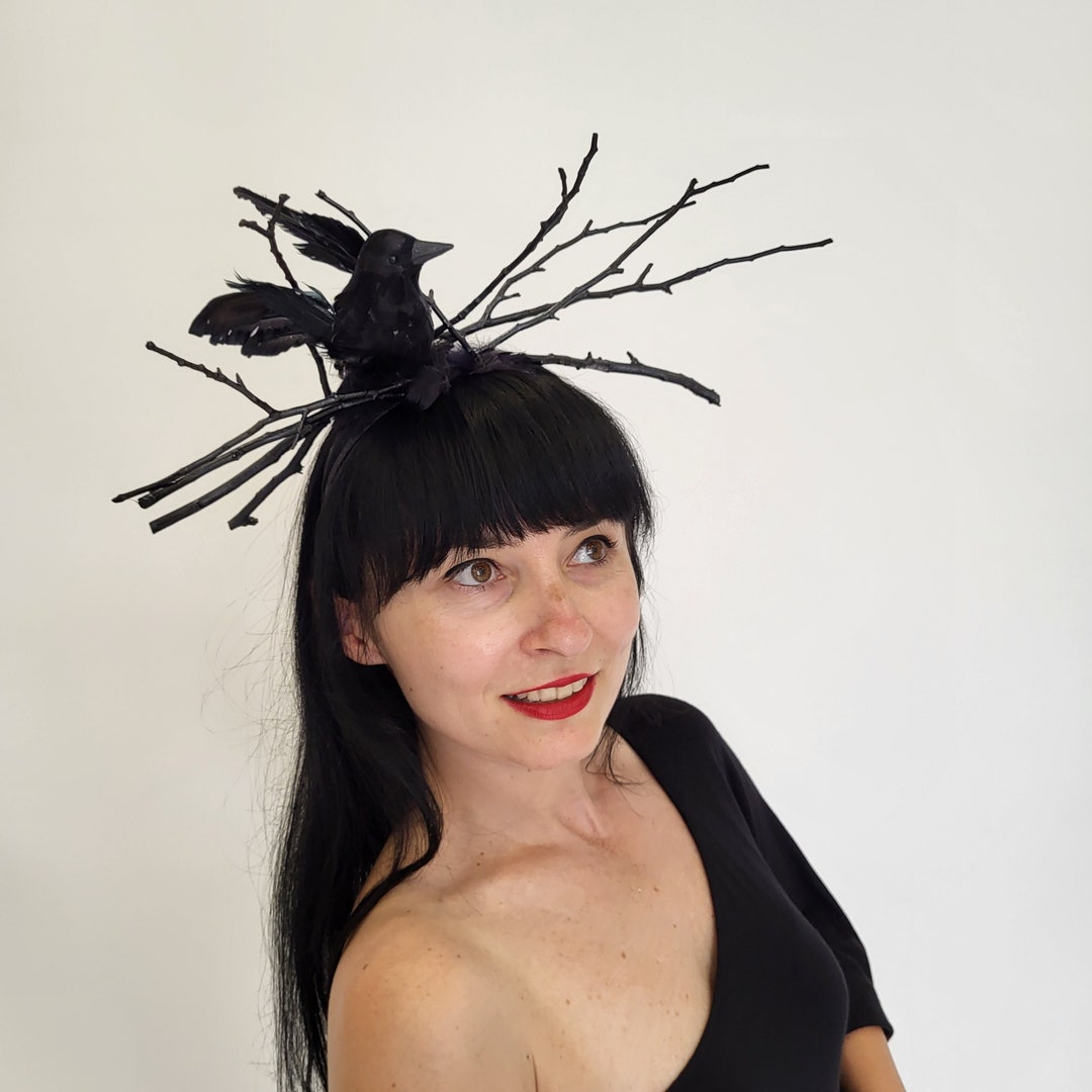 Halloween Crow Fascinator, Raven Fascinator Headband, Raven Bird ...