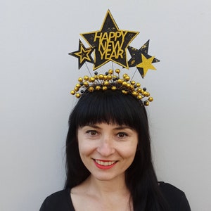 Glitter Happy New Year Headband, Women's New Year’s Eve Headband, 2026 ...