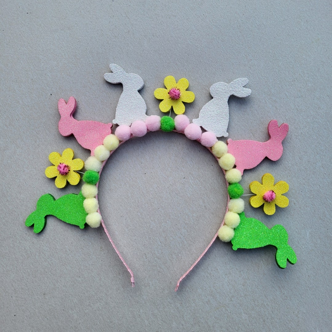 Cute Girls Easter Headband, Easter Bunny Headband, Kids Bunny Headband ...