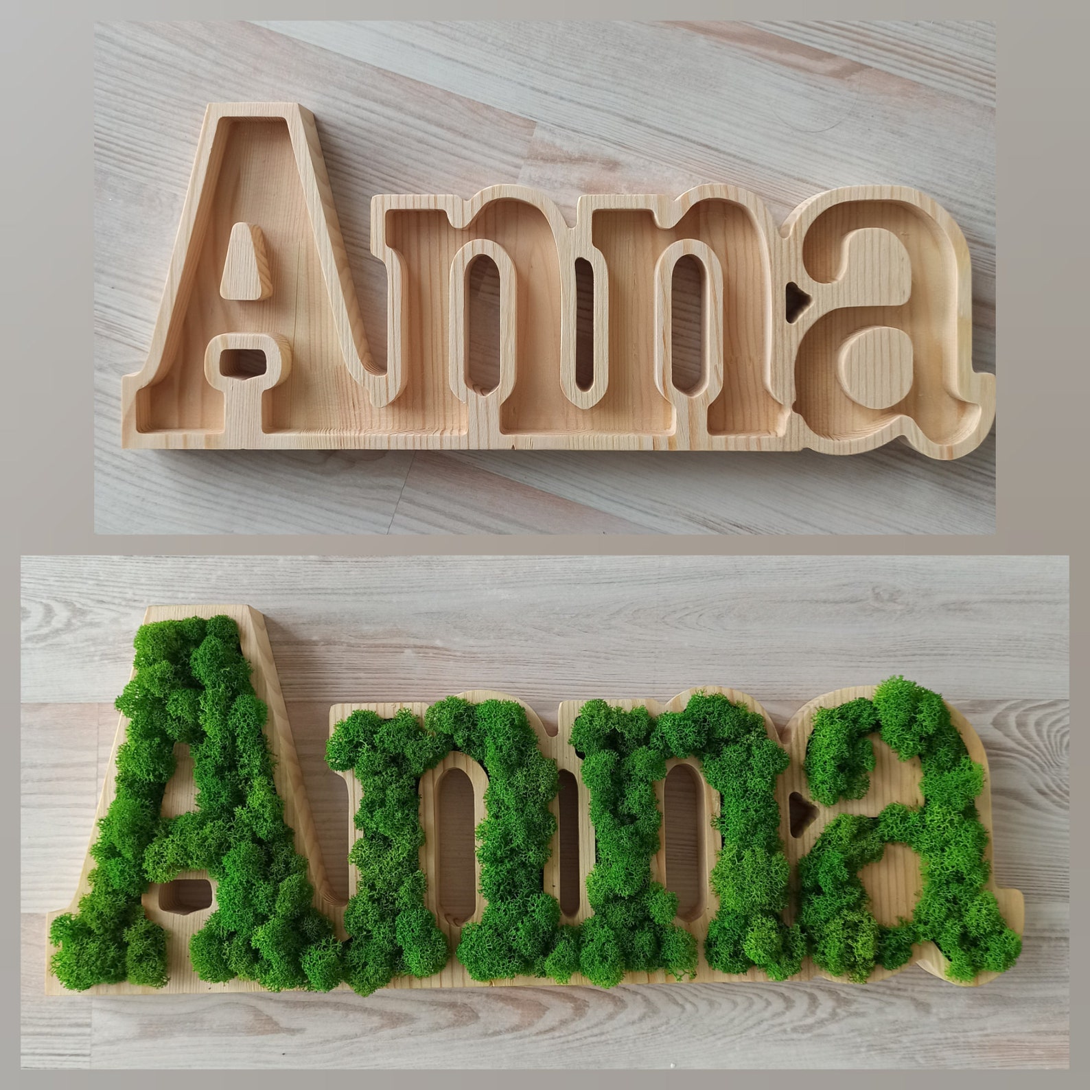 Real Moss Name Art Moss Names Childrens Wall Art Living - Etsy