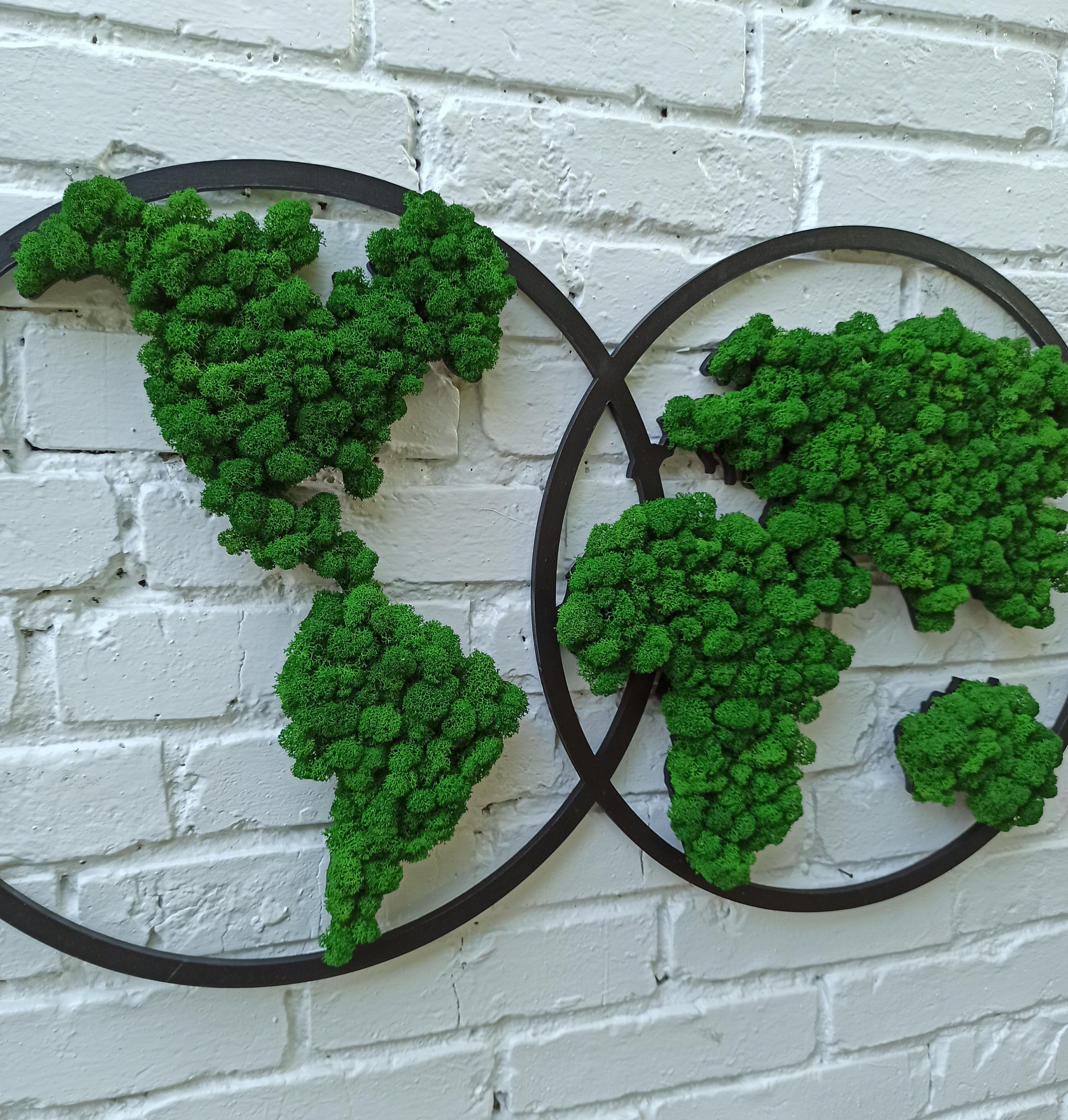 Moss World Map, Preserved Moss Wall, Housewarming Gift, 5th Anniversary ...