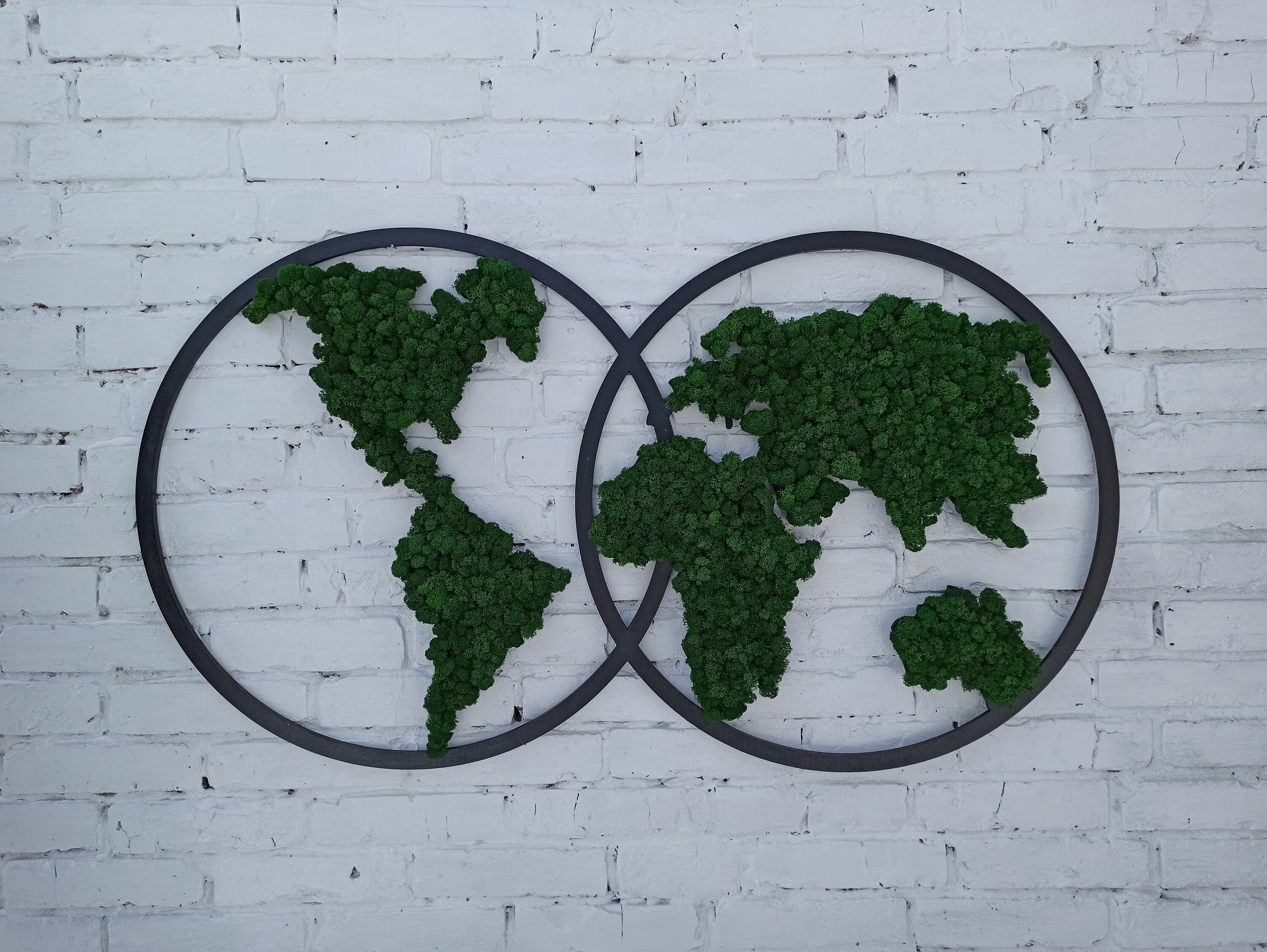 Moss World Map Preserved Moss Wall Housewarming Gift 5th - Etsy