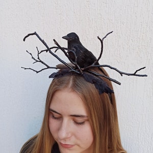 Halloween Crow Fascinator, Raven Fascinator Headband, Raven Bird ...