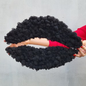 Red Moss Lips Wall Art, Beauty Studio Decor, Salon Decor, Wall Hanging ...