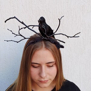 Halloween Crow Fascinator, Raven Fascinator Headband, Raven Bird ...
