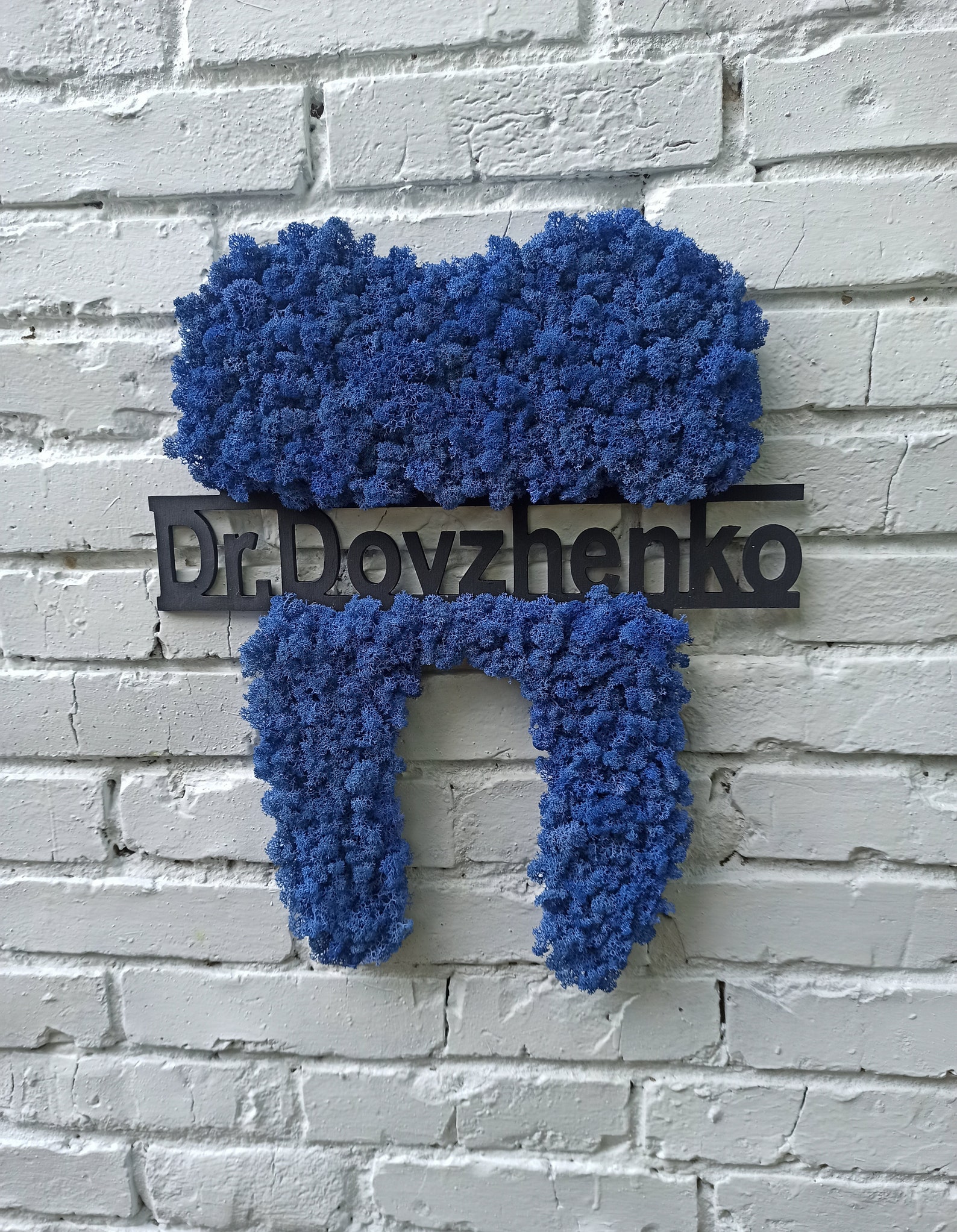 Wall moss tooth Dentist office sign Vertical moss art | Etsy