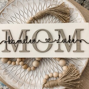 Custom 3D Mom Sign With Kids' Names| Perfect Mother's Day Gift for Mom ...