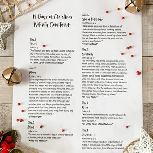 Nativity Countdown Ornament Set | 12 Days of Christmas, Wooden - Etsy